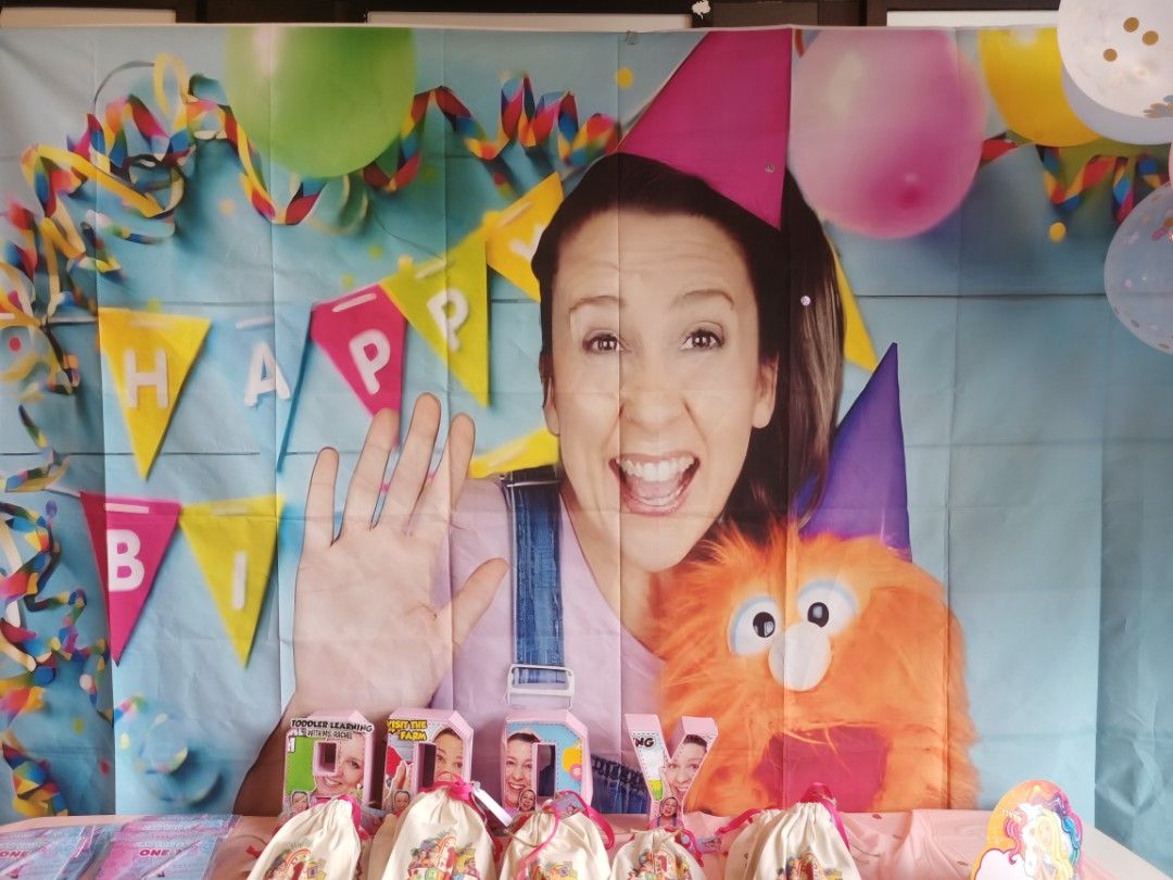 Ms Rachel theme birthday party photo backdrop, Photography, Photography ...