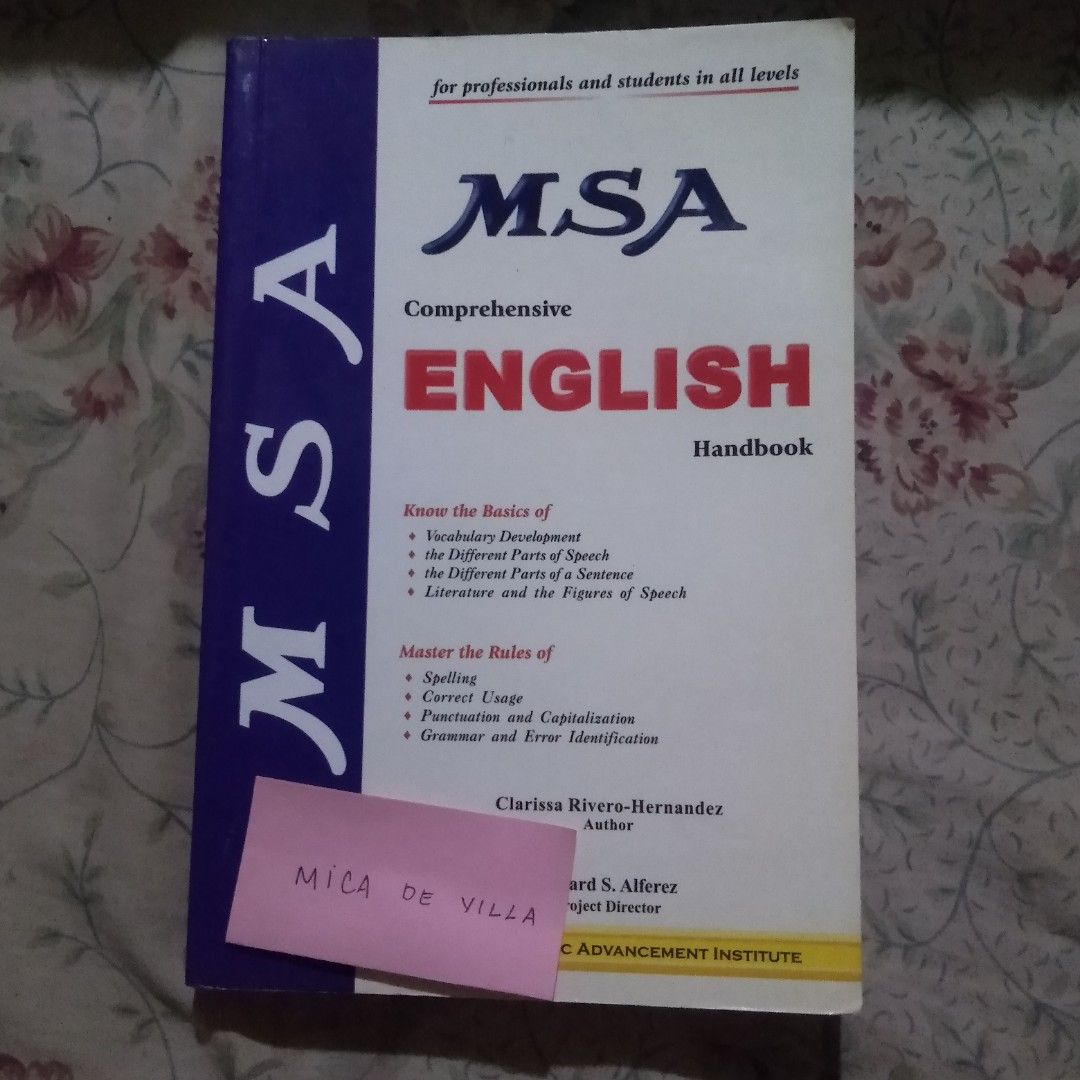 MSA Comprehensive Book, Hobbies & Toys, Books & Magazines, Textbooks on ...