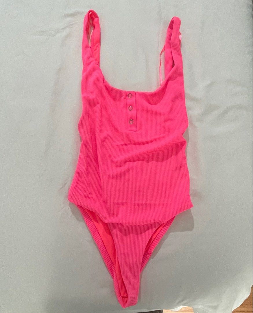 Neon pink swimsuit, Women's Fashion, Swimwear, Bikinis & Swimsuits on ...