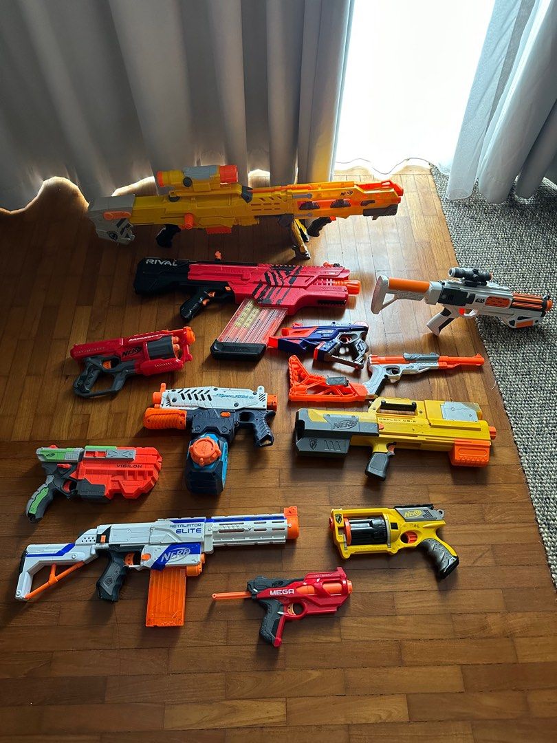 Nerf Gun Bundle, Hobbies & Toys, Toys & Games on Carousell