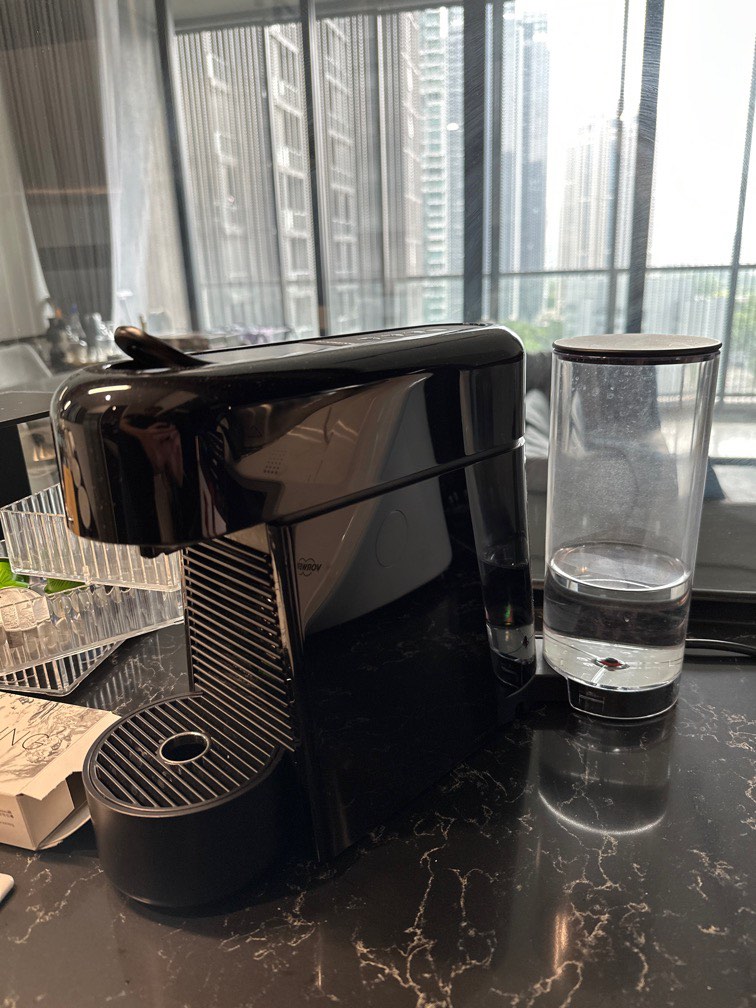 Nespresso Essenza Plus Black with pods, pod storage, Nespresso coasters ...