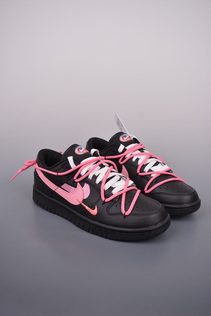Nike SB Dunk Low Splashed Ink Black Pink, Women's Fashion, Footwear ...