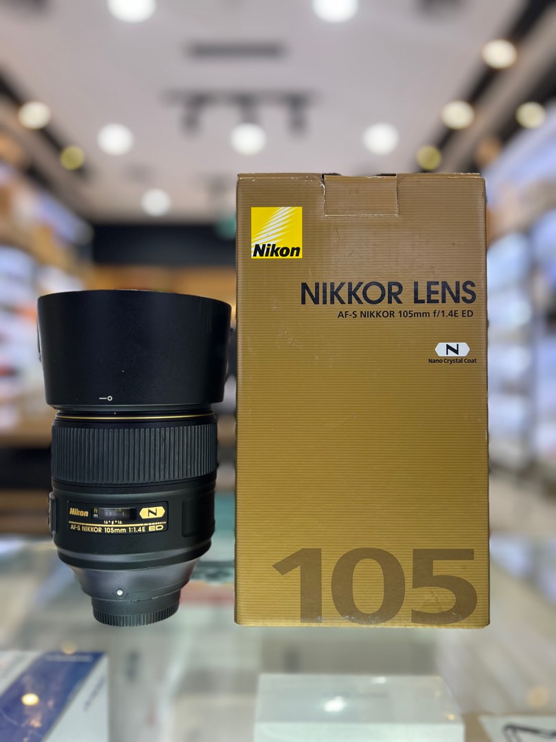 Nikon 105mm F1.4 E ED NANO AFS LENS, Photography, Lens & Kits on Carousell