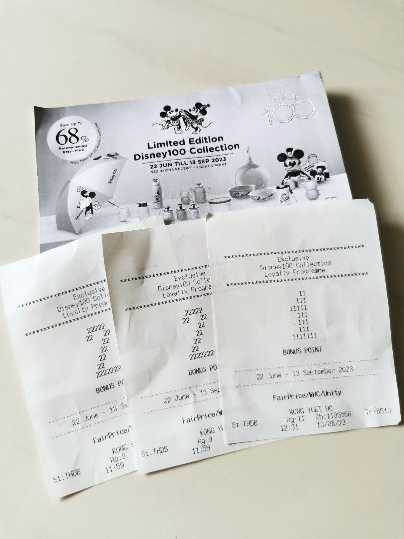 NTUC 5 Bonus Points Exclusive Disney100 Collection Loyalty Program ...