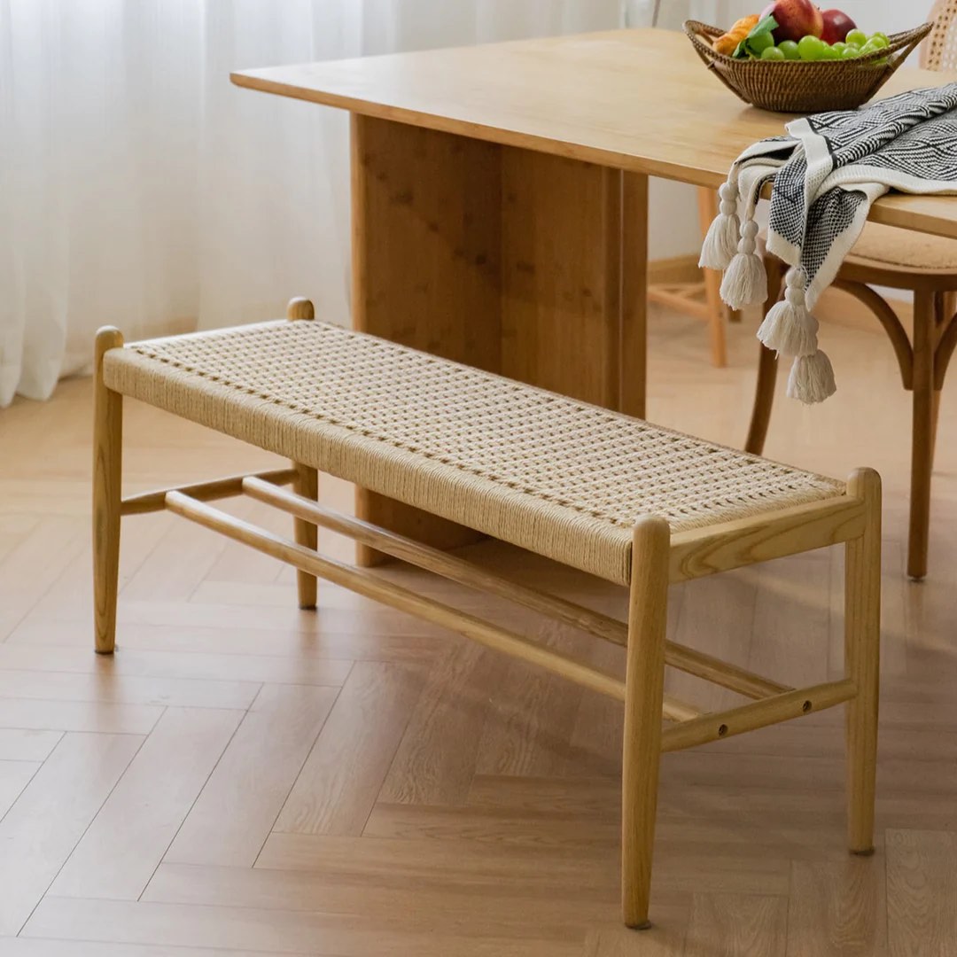 OFTA Modern Rattan Bench, Furniture & Home Living, Furniture, Chairs on ...