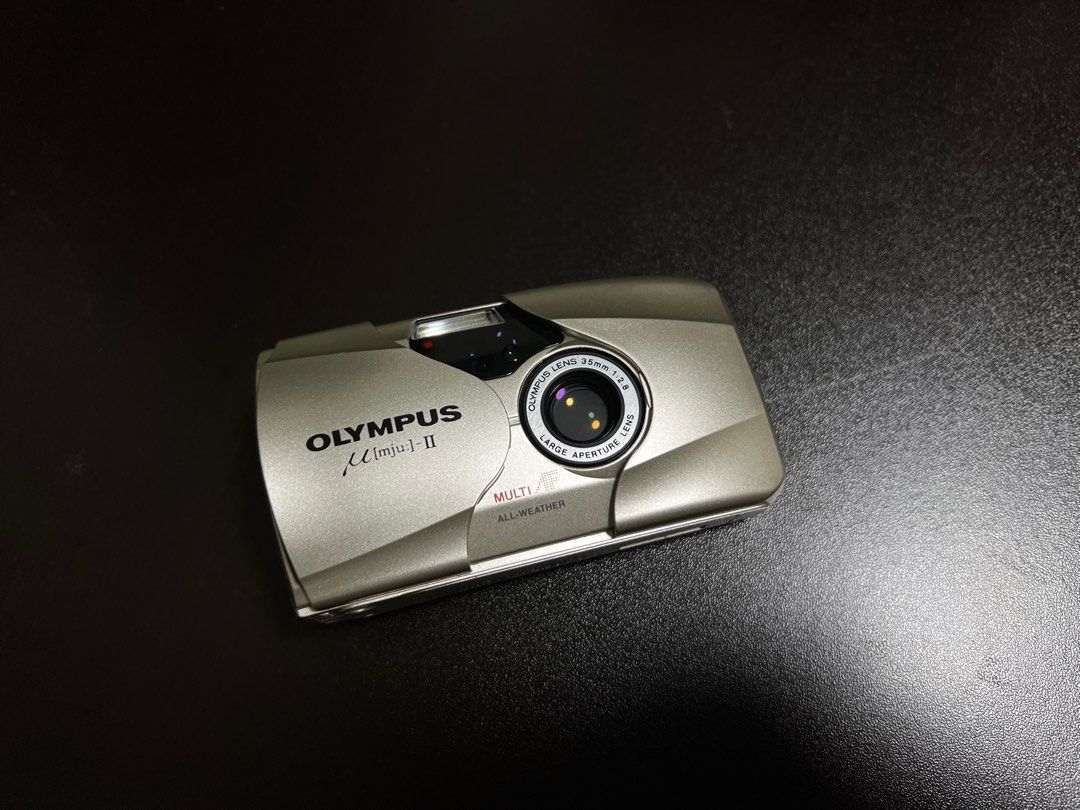 Olympus Mju II Gold 35mm Film Camera, Photography, Cameras on Carousell
