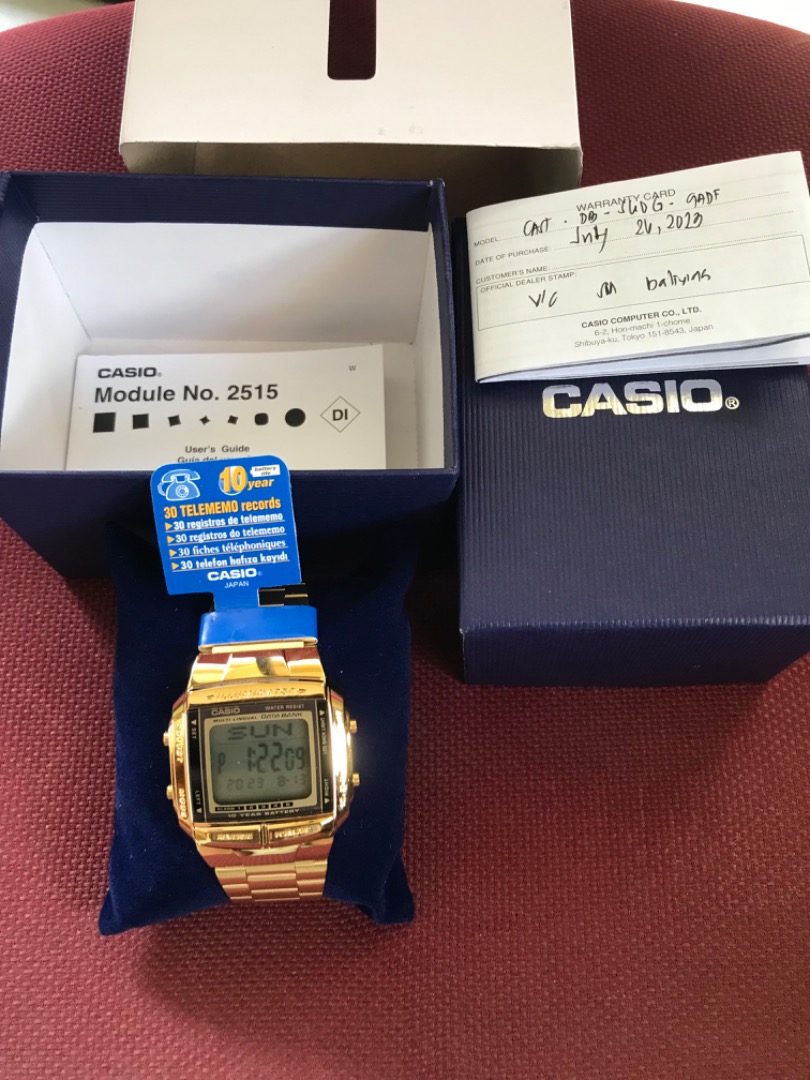 Original Casio Db 360g 9adf Gold Stainless Steel Vintage Digital Wrist Unisex With 1 Year