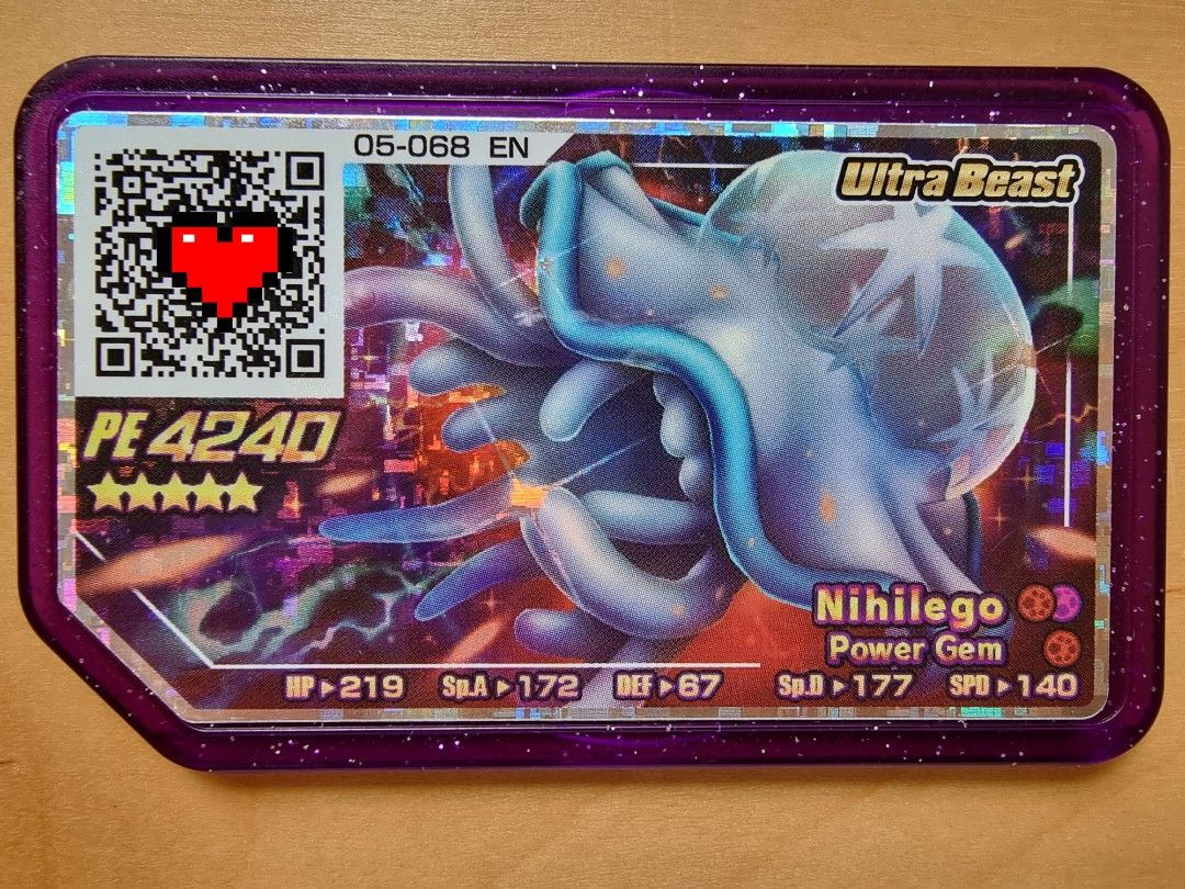 [Original] Pokemon gaole 5 star Nihilego (05-068), Hobbies & Toys, Toys ...