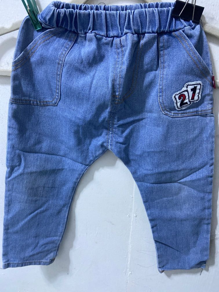 Pambahay light maong pants, Babies & Kids, Babies & Kids Fashion on ...