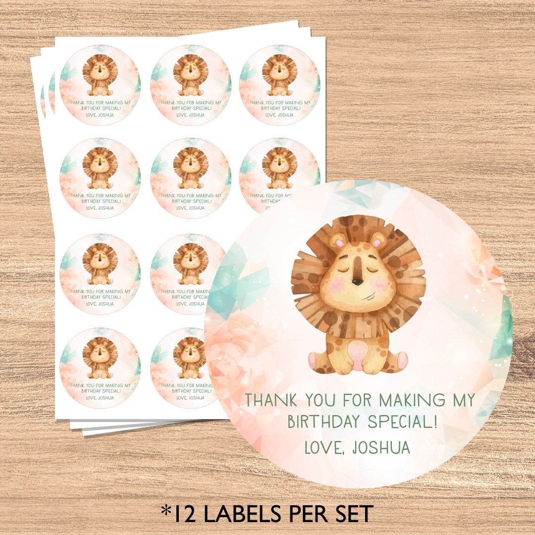 Personalized Birthday Sticker Labels Party Favor Labels Goodie Bag ...