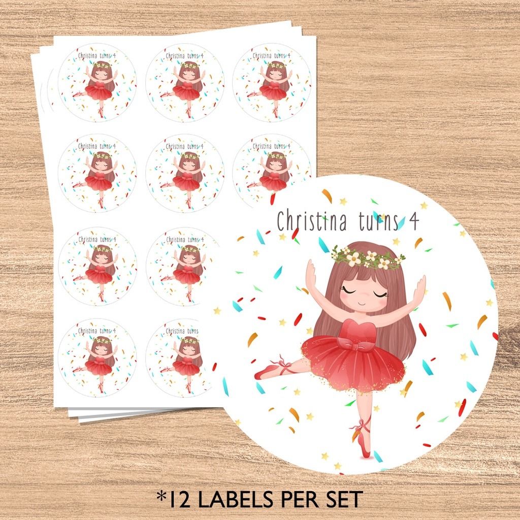Personalized Birthday Sticker Labels Party Favor Labels Goodie Bag ...