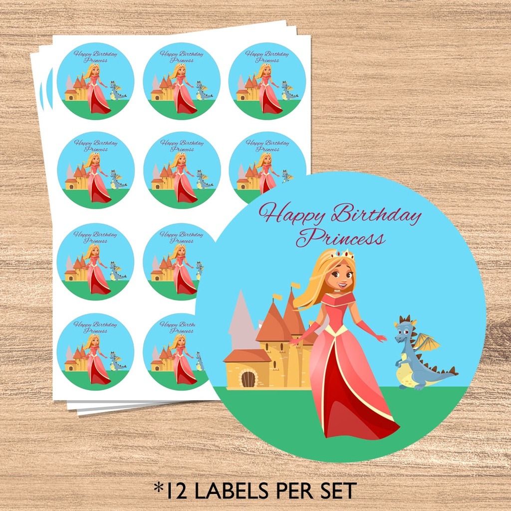 Personalized Birthday Sticker Labels Party Favor Labels Goodie Bag ...