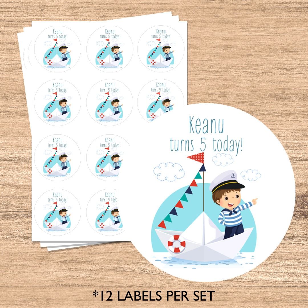 Personalized Birthday Sticker Labels Party Favor Labels Goodie Bag ...