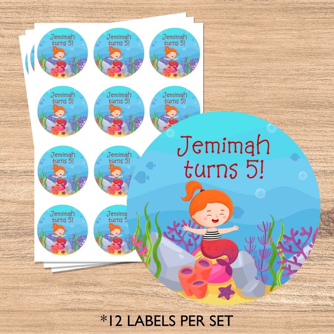 Personalized Birthday Sticker Labels Party Favor Labels Goodie Bag ...