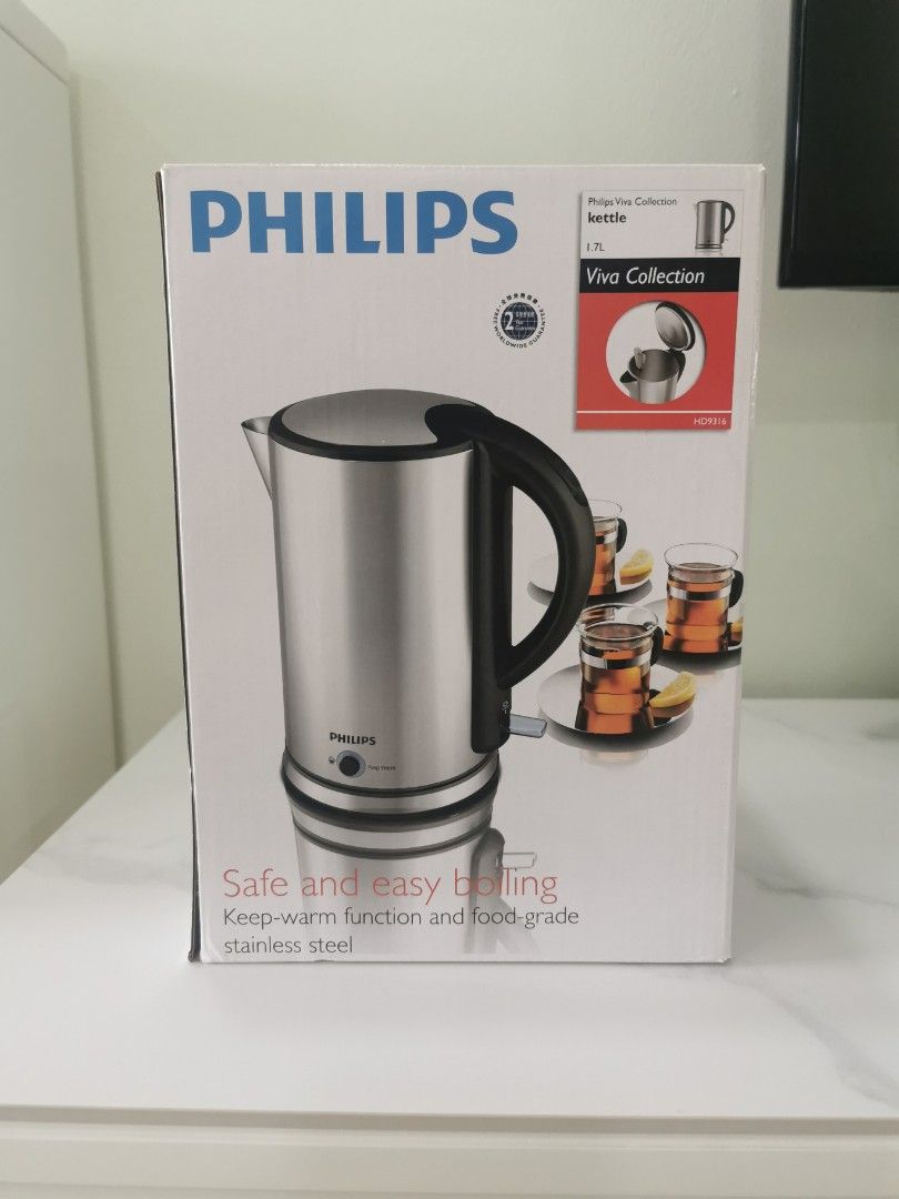 Philips Viva Collection Kettle 1.7 L + Free Dry Food Storage Container ...