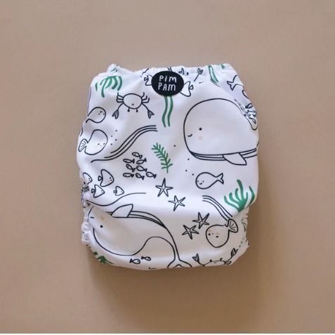Pim Pam Under the Sea Diaper Swim Nappy, Babies & Kids, Bathing ...