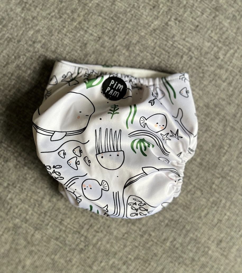Pim Pam Under the Sea Diaper Swim Nappy, Babies & Kids, Bathing ...