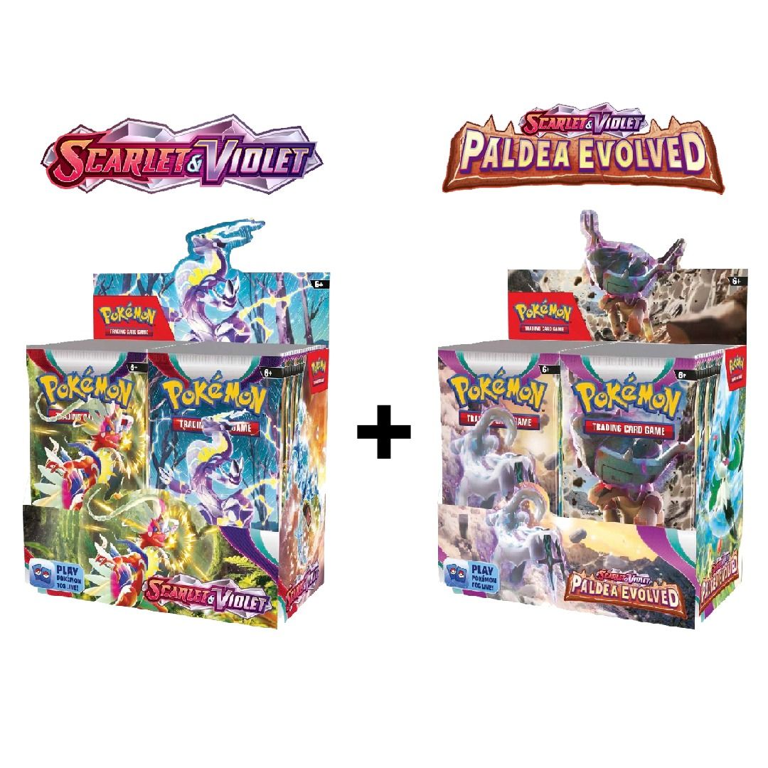 Pokemon Scarlet & Violet SV01 + Paldea Evolved SV02 Booster Box Set, Hobbies & Toys, Toys ...