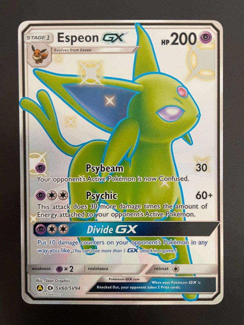 Pokemon TCG Espeon GX - SV60/SV94 - Shiny Ultra Rare Hidden Fates ...