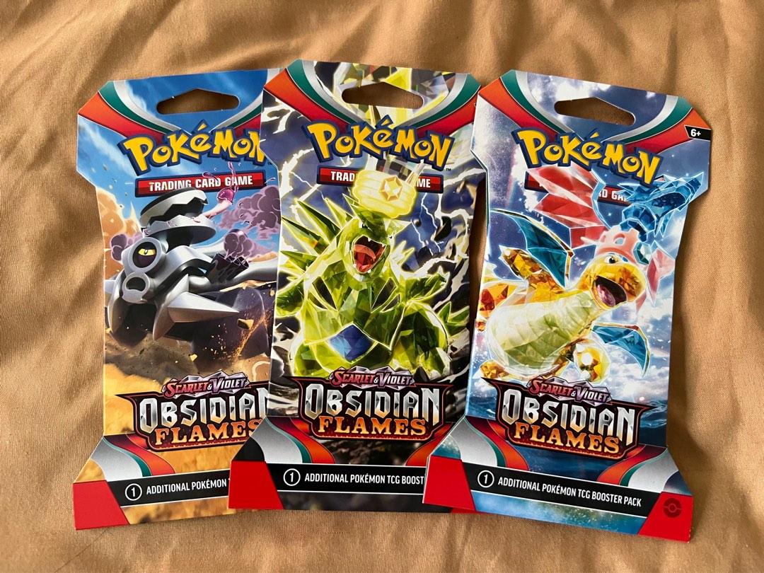 Pokemon TCG SV3 Obsidian Flames Sleeved Booster Packs Charizard ...