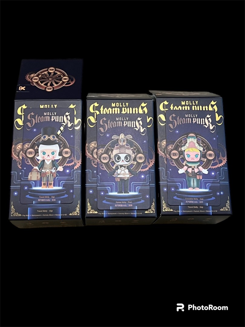 Popmart Molly Steam Punk Gigi Panda Gab, 興趣及遊戲, 玩具 & 遊戲類 - Carousell