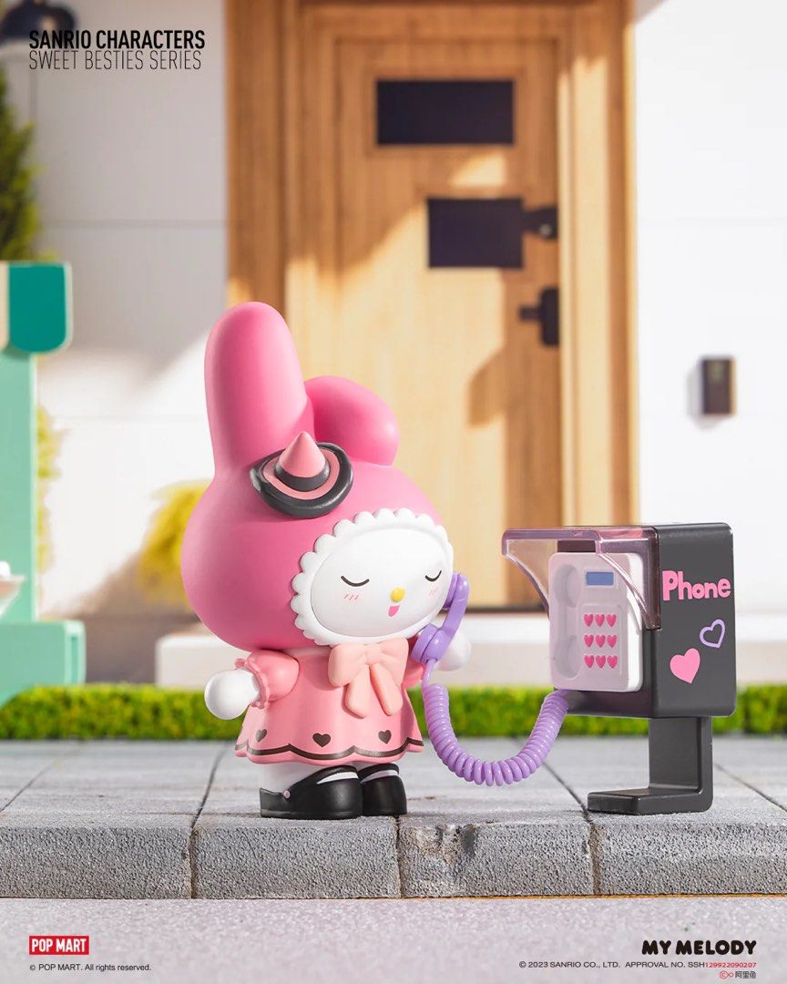 Popmart Sanrio my melody telephone booth, Hobbies & Toys, Toys & Games ...