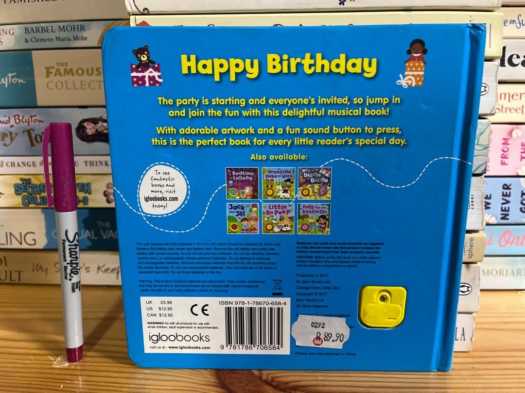 Preloved Happy Birthday Sound Book Board Book Children’s Book on Carousell