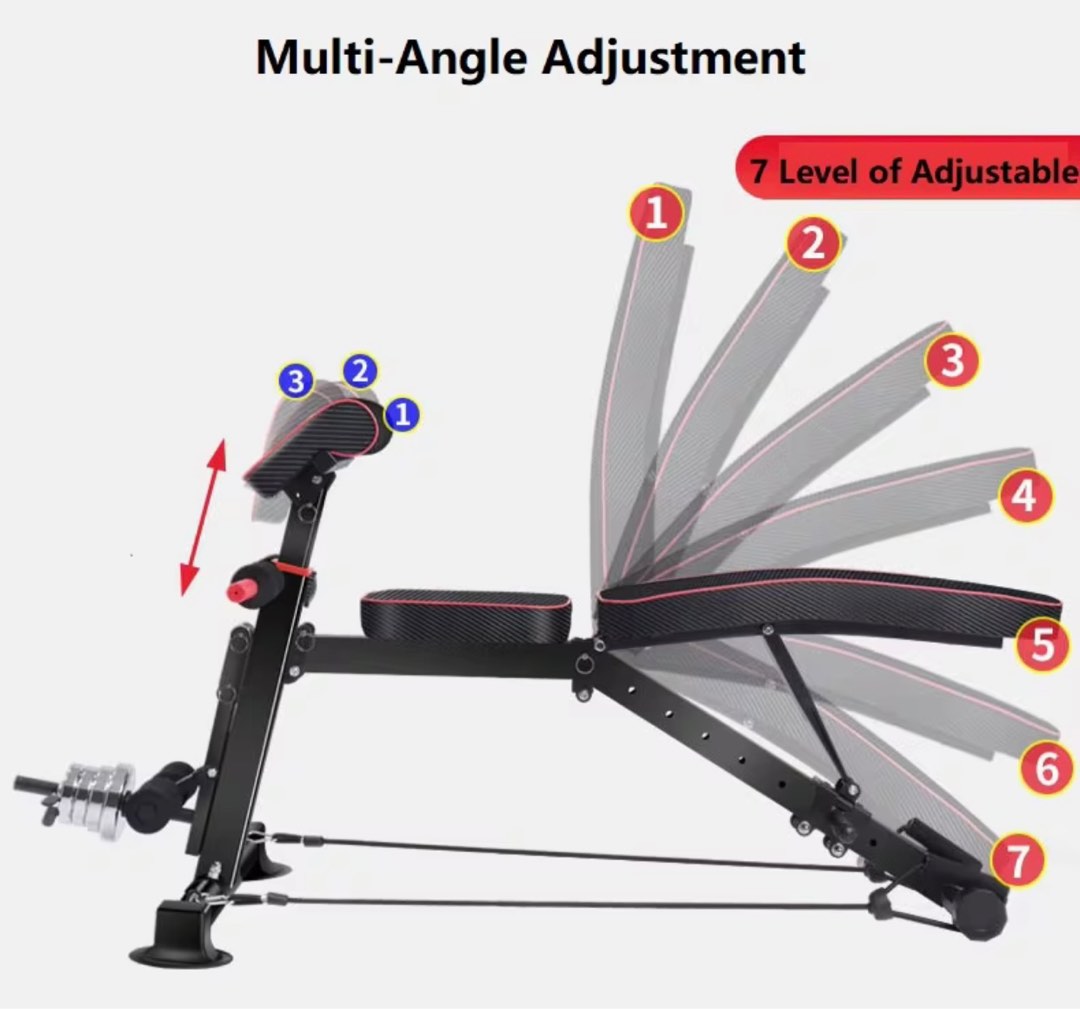 Premium Foldable Gym Bench Weight Exercise Bench Sit Up Bench ...