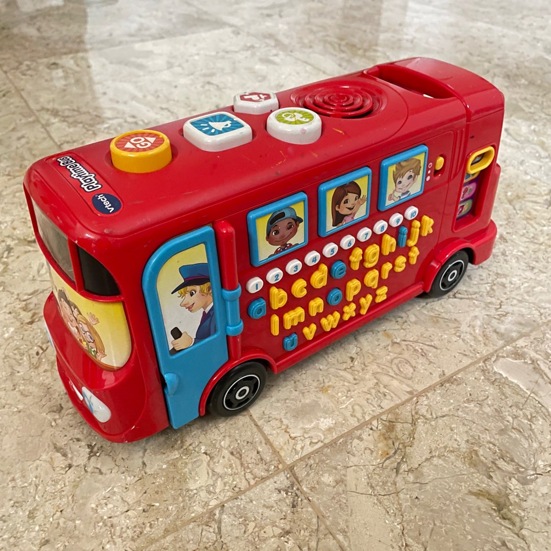 [Pre-owned] Vtech Playtime Bus with Phonics, Bayi & Anak, Mainan & Baby ...