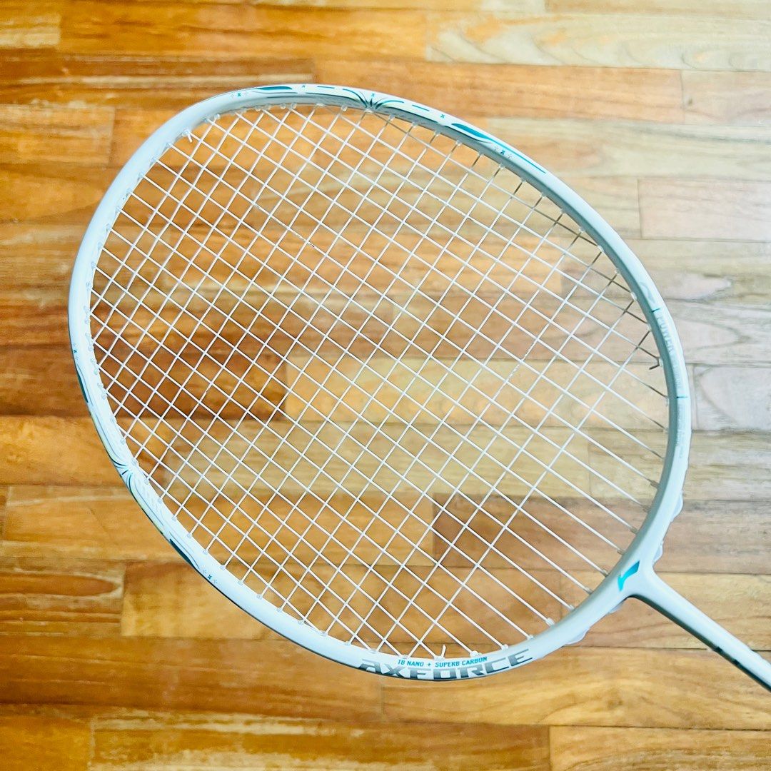 Pristine Condition Li Ning Axforce 60 5UG6 Badminton Racket strung with ...