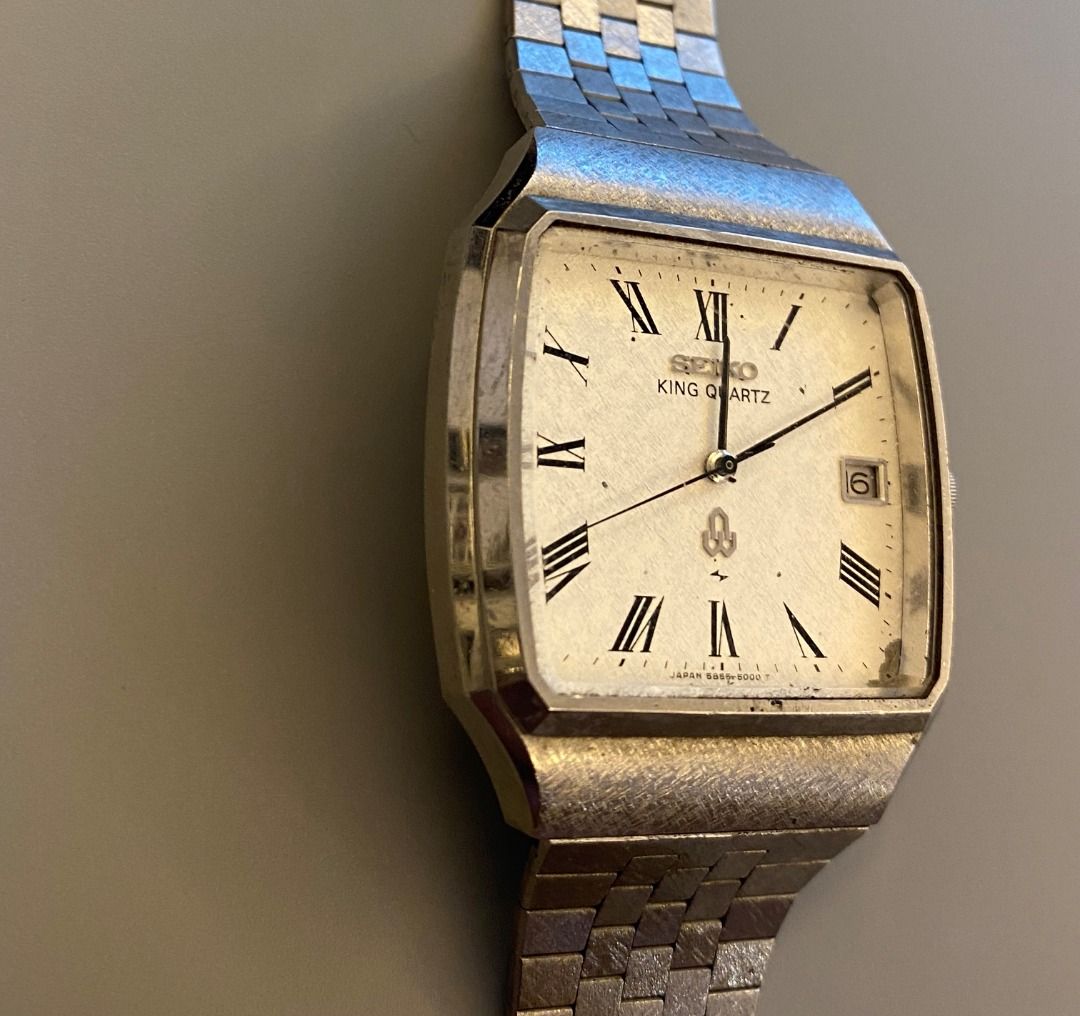 Rare Square Seiko King Quartz Vintage Watch, Men's Fashion, Watches ...