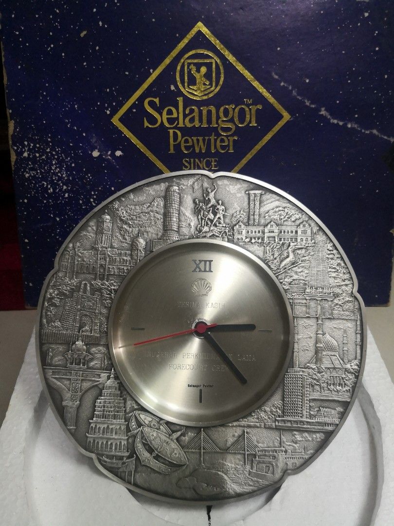 Royal Selangor Pewter Shell Wall Clock on Carousell