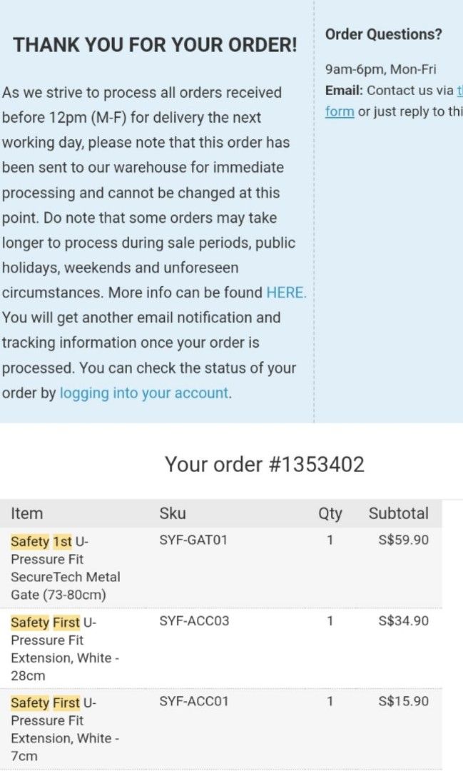 Safety First Baby U pressure Gate and Extensions, Babies & Kids, Baby ...