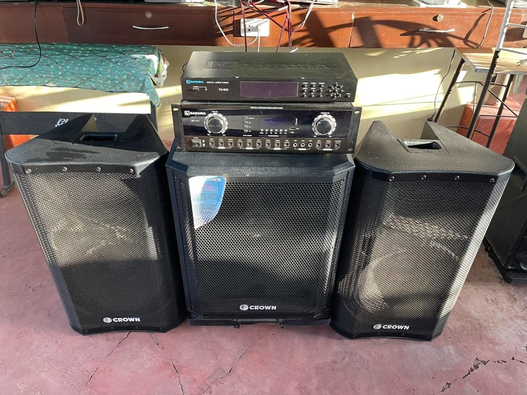 Sakura Digital Amplifier and Crown Pro Speaker System, Audio, Soundbars ...