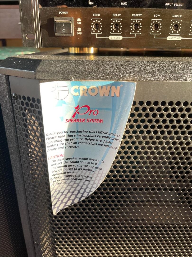 Sakura Digital Amplifier and Crown Pro Speaker System, Audio, Soundbars ...