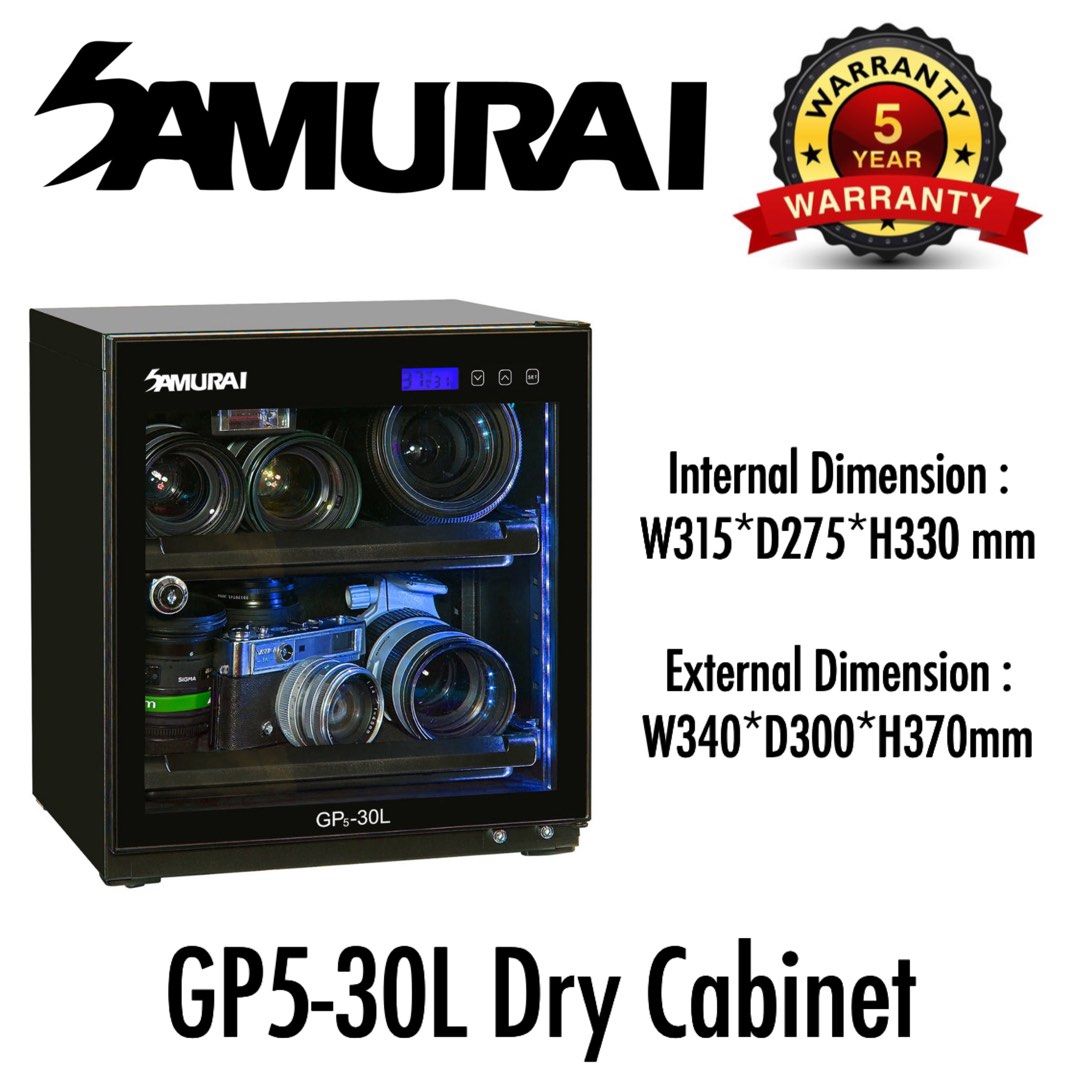 Samurai Dry Cabinet GP5-30L, Photography, Photography Accessories, Dry ...