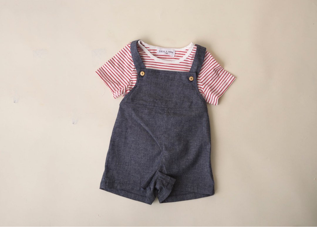 Sash and sage Jamie Overalls set 2Y, Babies & Kids, Babies & Kids ...