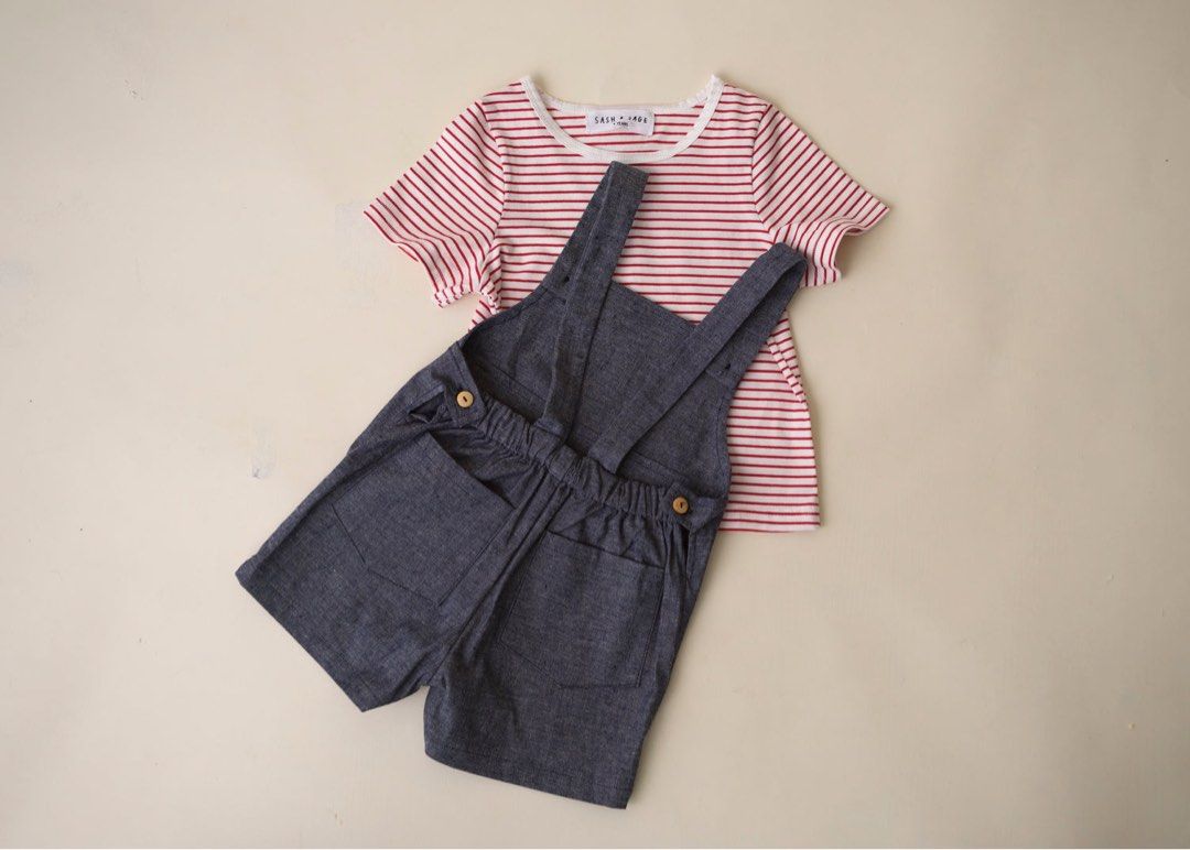 Sash and sage Jamie Overalls set 2Y, Babies & Kids, Babies & Kids ...