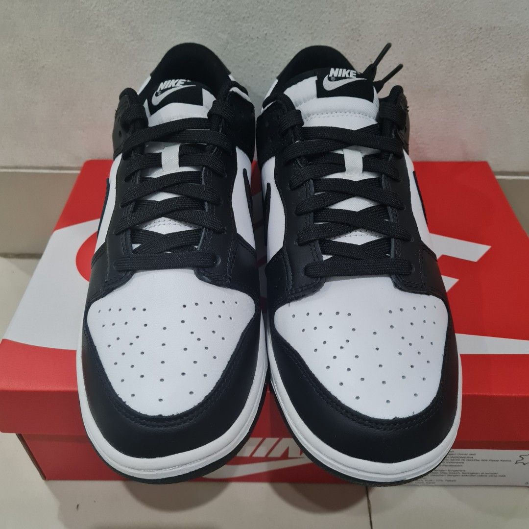 Sepatu Nike Dunk retro Low Panda 100% Authentic, Fesyen Pria, Sepatu ...