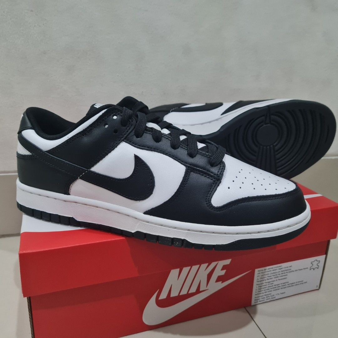 Sepatu Nike Dunk retro Low Panda 100% Authentic, Fesyen Pria, Sepatu ...