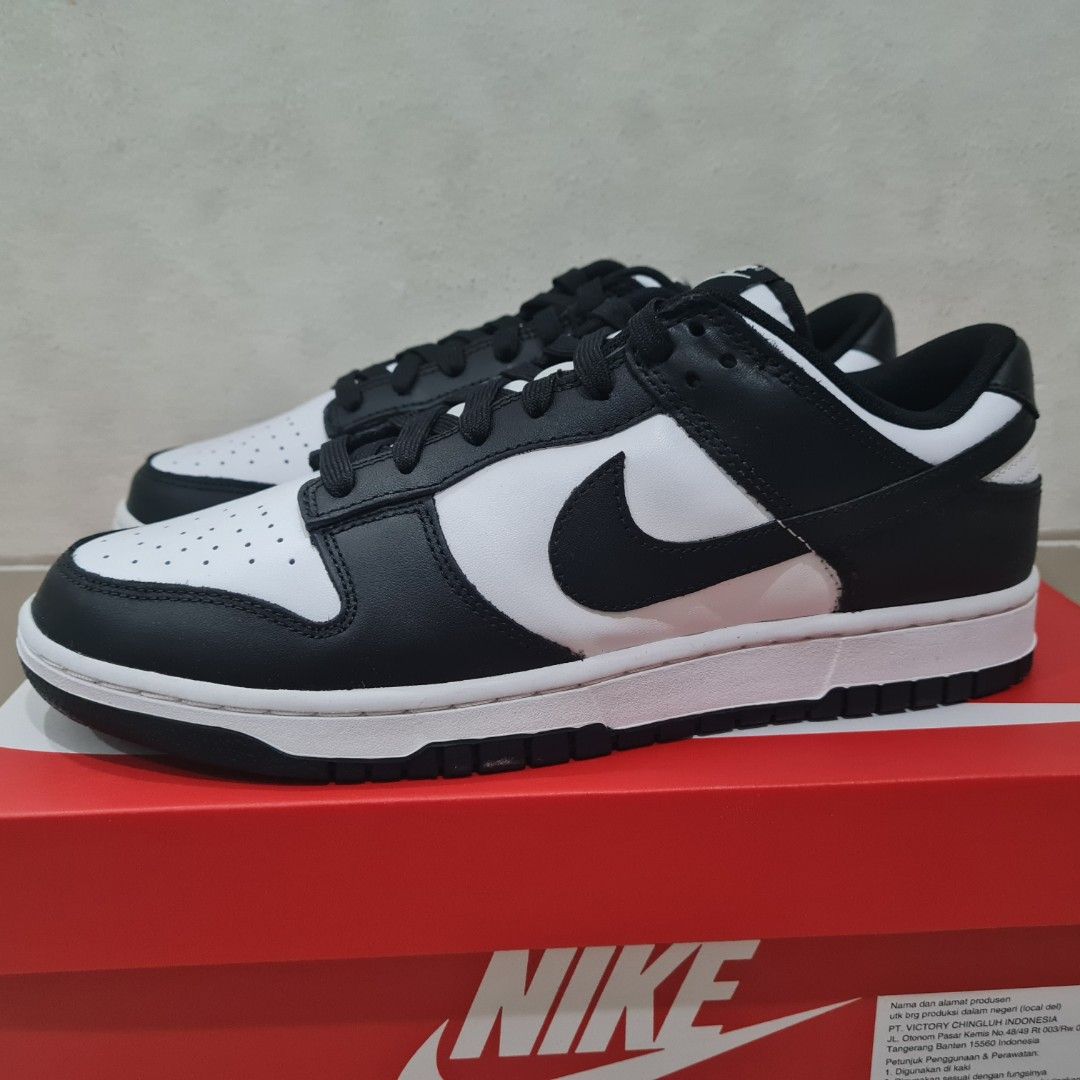 Sepatu Nike Dunk retro Low Panda 100% Authentic, Fesyen Pria, Sepatu ...
