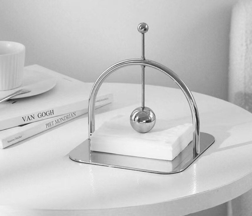 Serviette Napkin Tissue Dining Table Stainless Steel Display Holder ...