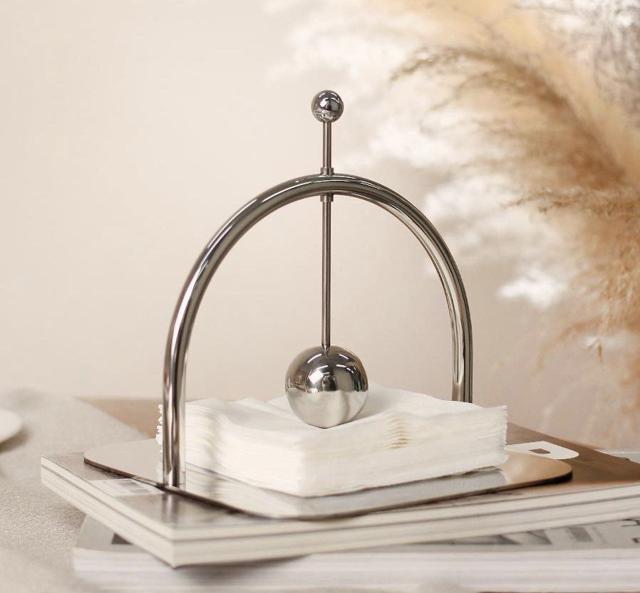 Serviette Napkin Tissue Dining Table Stainless Steel Display Holder ...