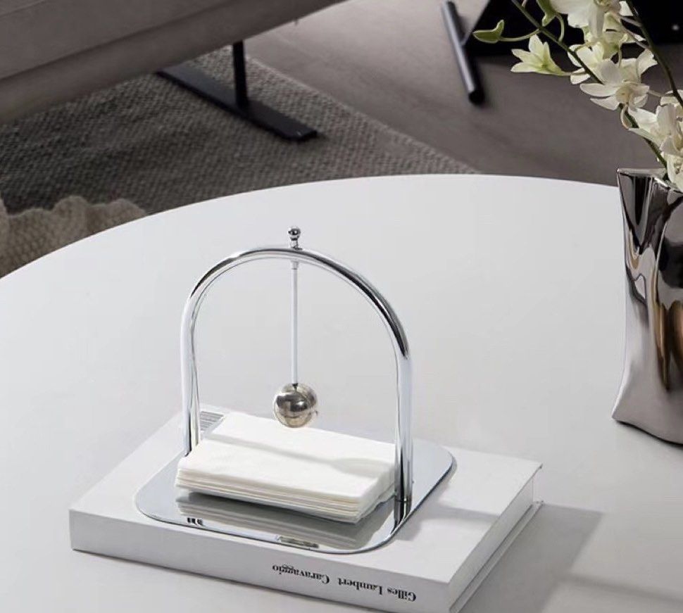Serviette Napkin Tissue Dining Table Stainless Steel Display Holder ...