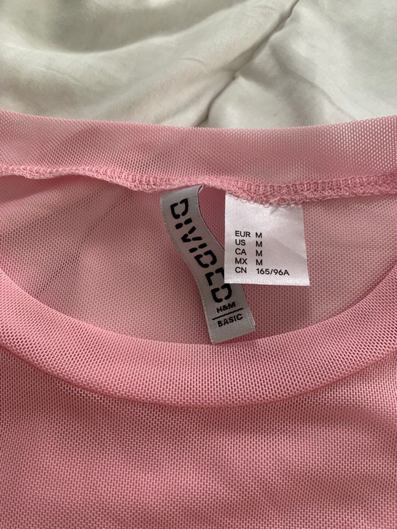 Sheer See Through Pink Top on Carousell