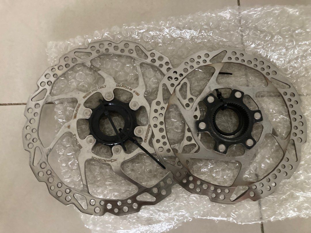 Shimano SM-RT54-S Disc Brake Rotor 160mm and 180mm Center Lock Silver ...