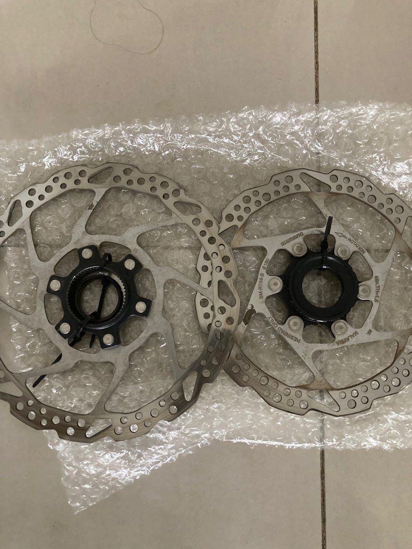 Shimano SM-RT54-S Disc Brake Rotor 160mm and 180mm Center Lock Silver ...