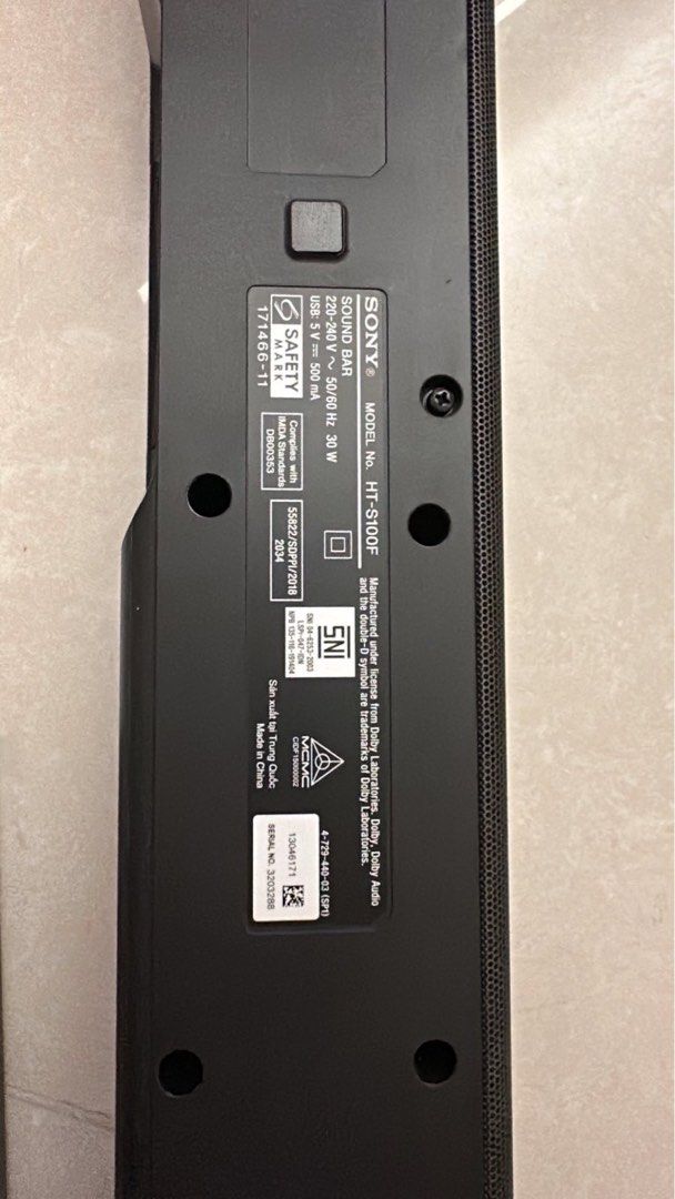 Sony S100F soundbar, 音響器材, Soundbar、揚聲器、藍牙喇叭、耳擴 - Carousell