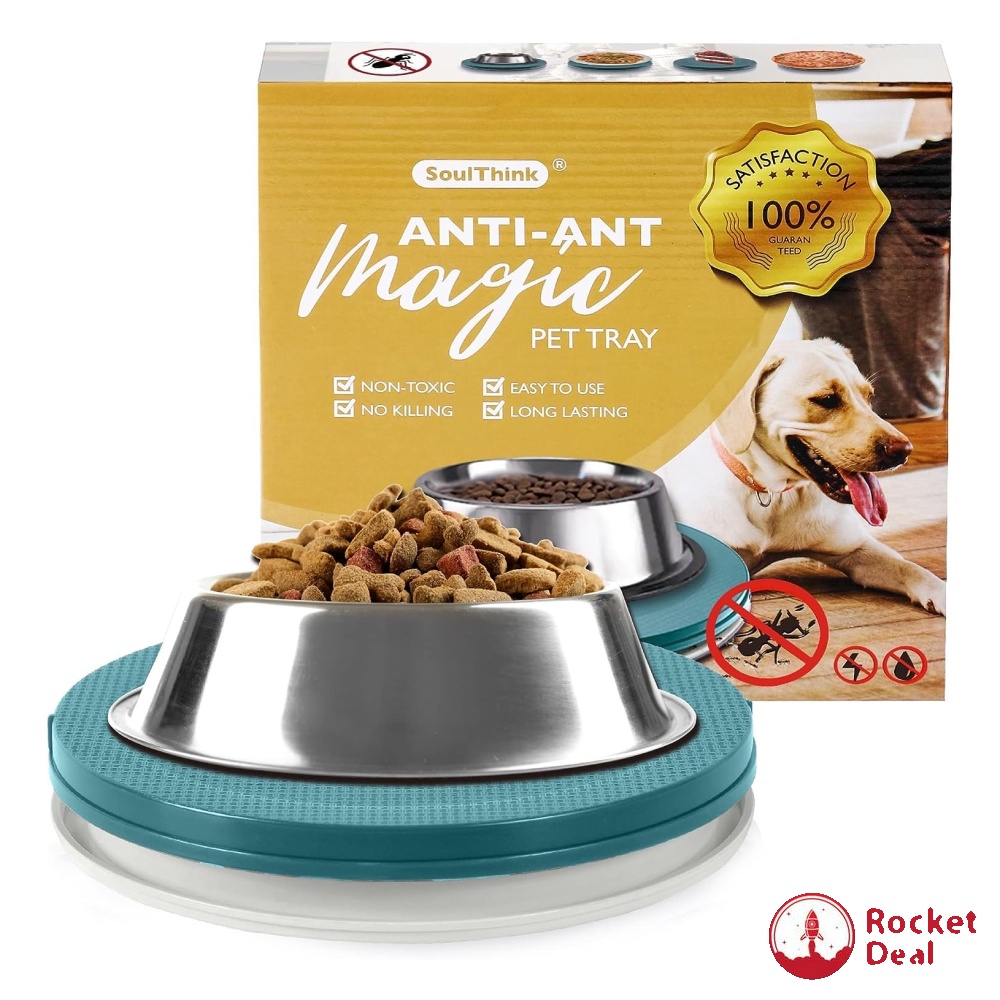 SoulThink Ant Proof Cat Dog Bowl Tray - 2023 New Innovation Anti Ant Pet Food Dish Indoor No ...