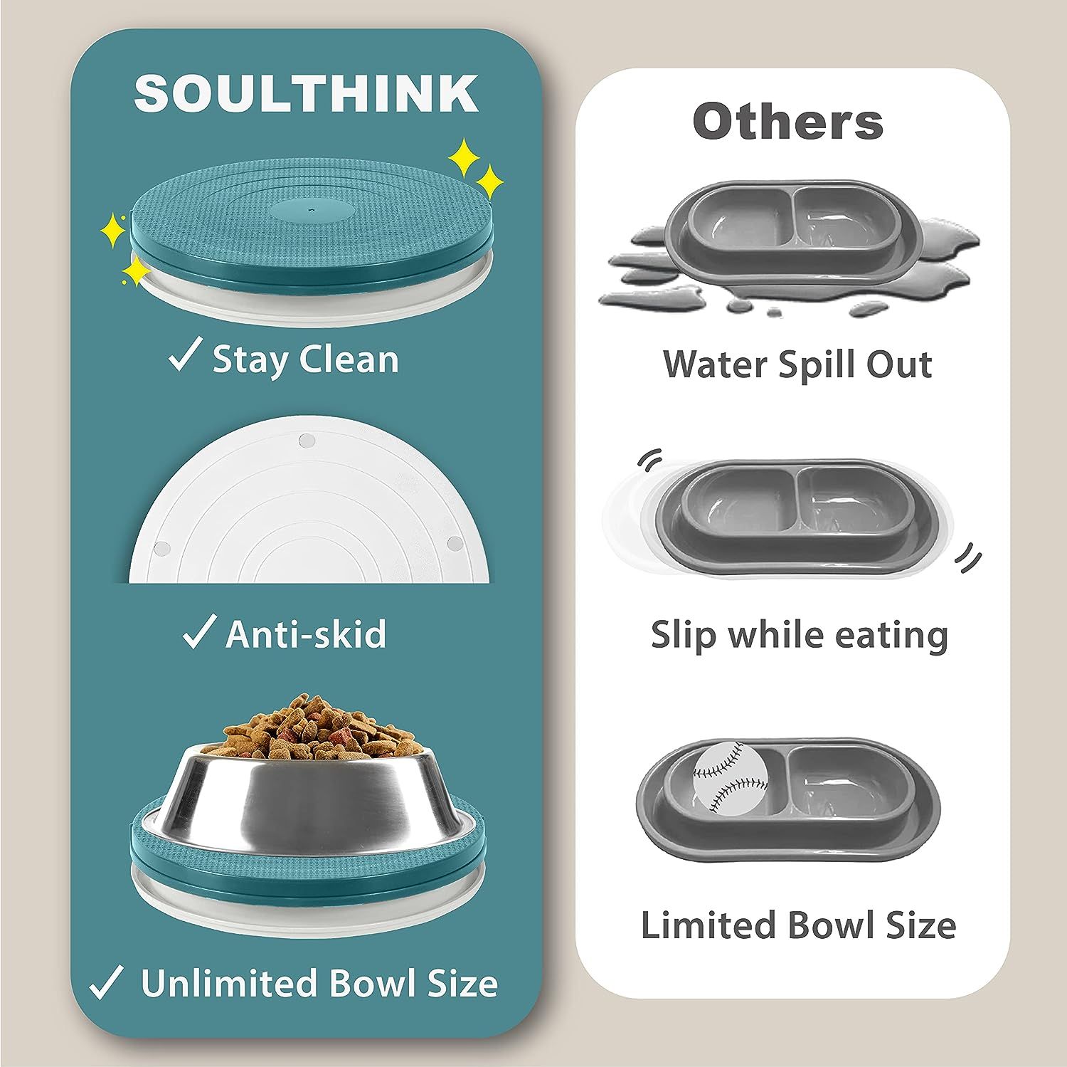 SoulThink Ant Proof Cat Dog Bowl Tray - 2023 New Innovation Anti Ant ...